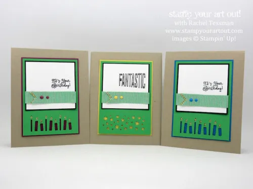 Border Punch Cards with Ribbon "Belts" - Stamp Your Art Out!