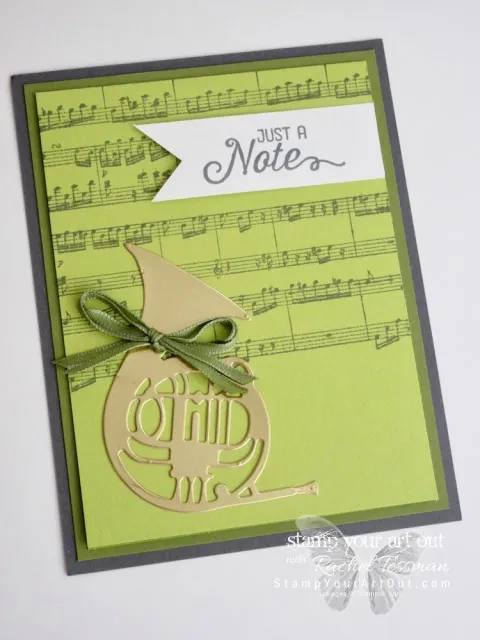 Music Themed "Just a Note" Cards - Stamp Your Art Out!