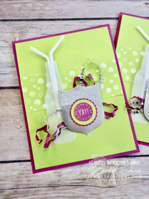 Bottles & Bubbles Festive YAY Card - Stamp Your Art Out!