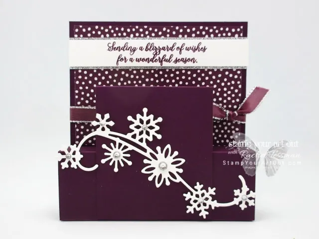 Snowflake Showcase Step Panel Card - Stamp Your Art Out!