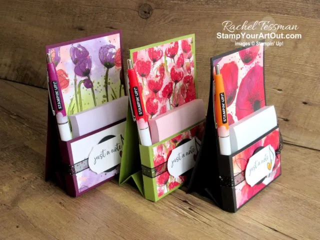 Vertical Sticky Note Pad & Pen Holder - Stamp Your Art Out!