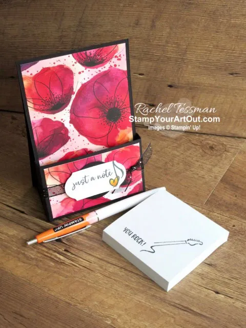 Vertical Sticky Note Pad & Pen Holder - Stamp Your Art Out!