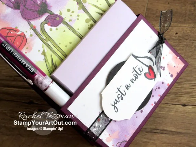 Vertical Sticky Note Pad & Pen Holder - Stamp Your Art Out!