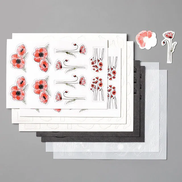Playing with Peaceful Poppies Elements - Stamp Your Art Out!