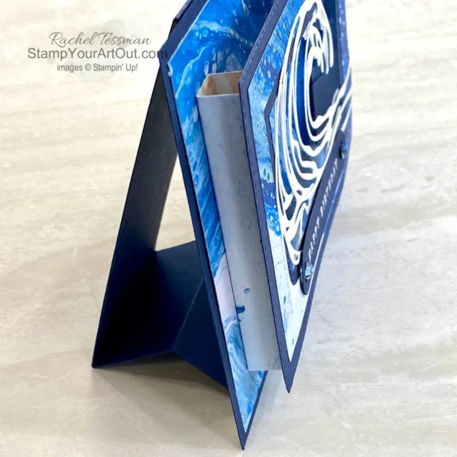 Waves of the Ocean Pillar Pop-Up Window Card - Stamp Your Art Out!