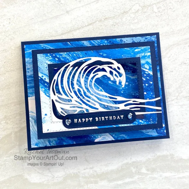 Waves of the Ocean Pillar Pop-Up Window Card - Stamp Your Art Out!