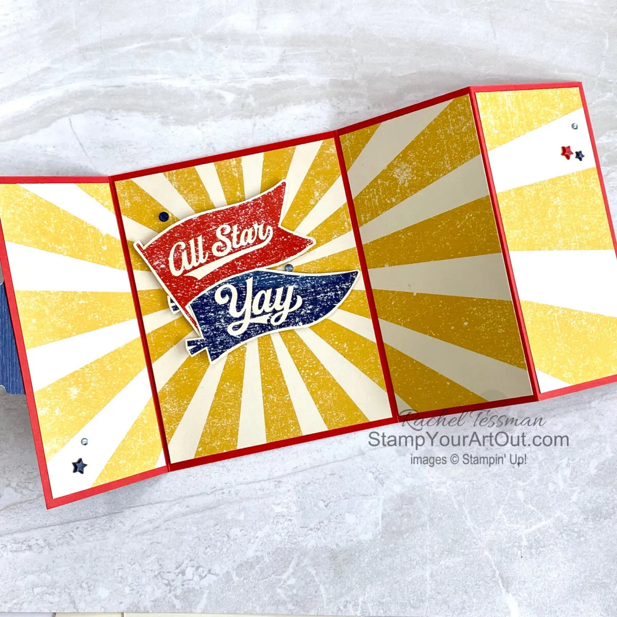 Play Ball Fun Fold Card - Stamp Your Art Out!