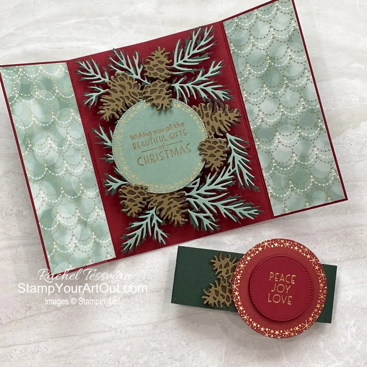 Christmas Pines Pop-Out Bendy Card - Stamp Your Art Out!