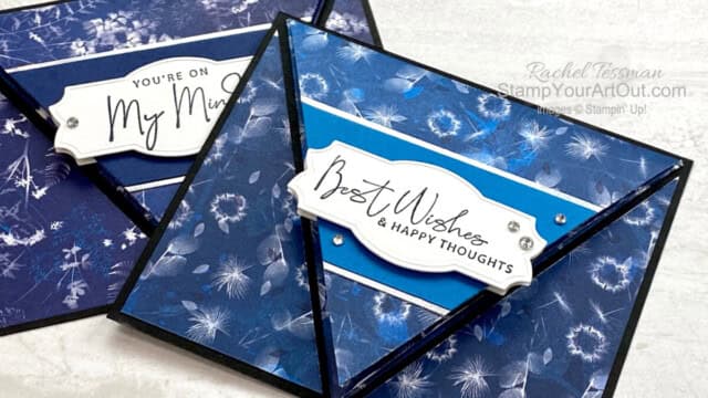 Sun Prints Triangular Cross Fold Cards - Stamp Your Art Out!