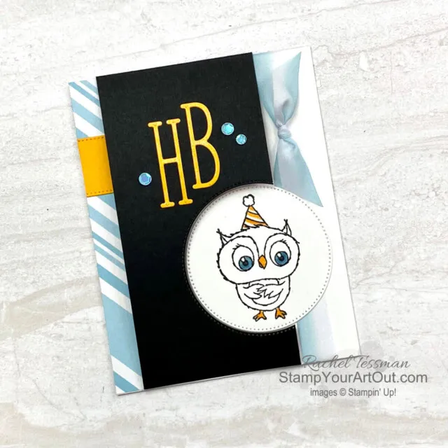 Adorable Owls Cut Flap-Fold Birthday Card - Stamp Your Art Out!