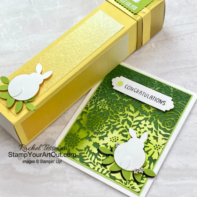 Bunny Punch Art Baby Card - Stamp Your Art Out!