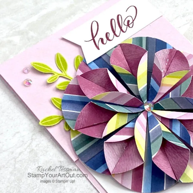 Bright & Beautiful Paper Dahlia Fold Card - Stamp Your Art Out!