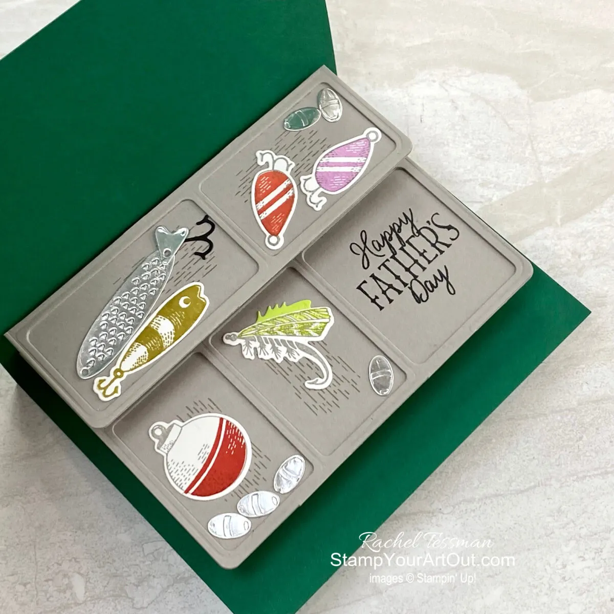 Gone Fishing Pop-Up Tackle Box Card - Stamp Your Art Out!