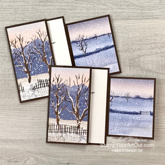 One Horse Open Sleigh Joy Fold Scenery Cards - Stamp Your Art Out!