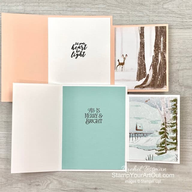 One Horse Open Sleigh Joy Fold Scenery Cards - Stamp Your Art Out!