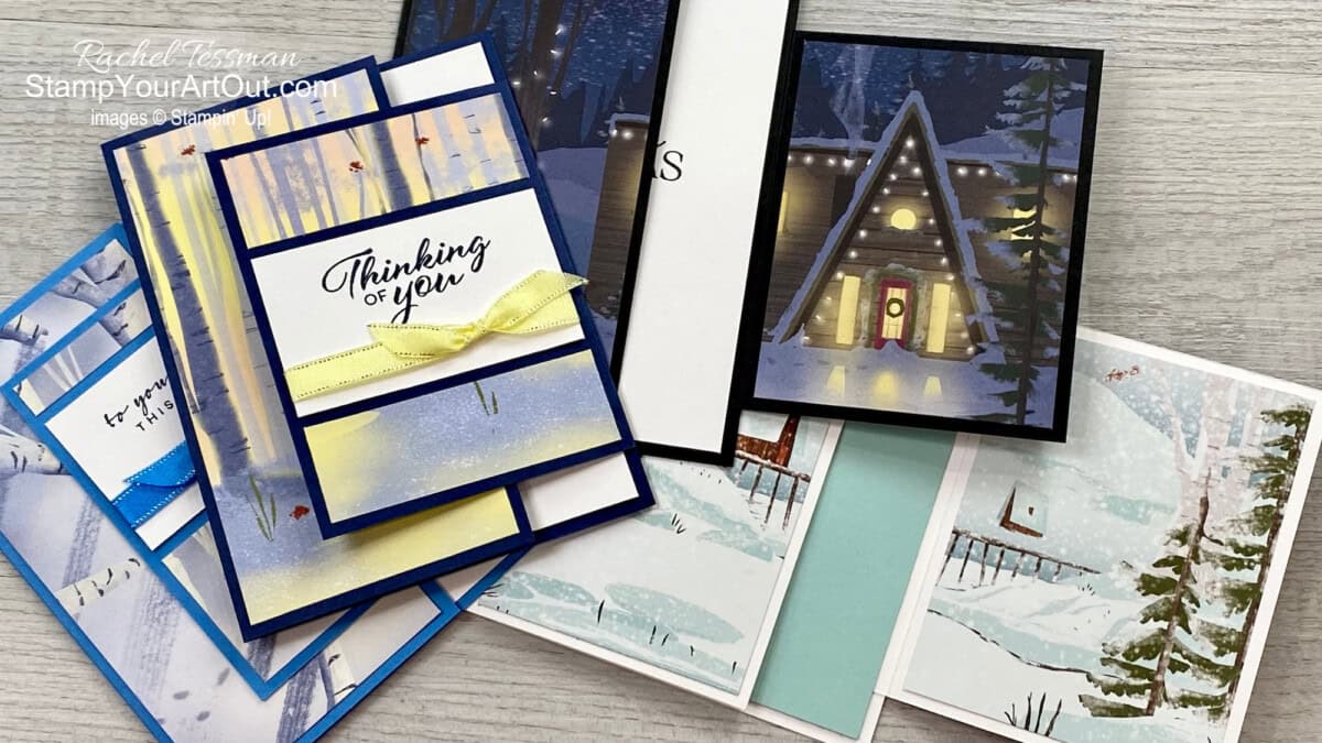 One Horse Open Sleigh Joy Fold Scenery Cards - Stamp Your Art Out!