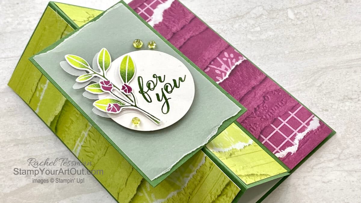 Layering Leaves Vertical Easel Card - Stamp Your Art Out!