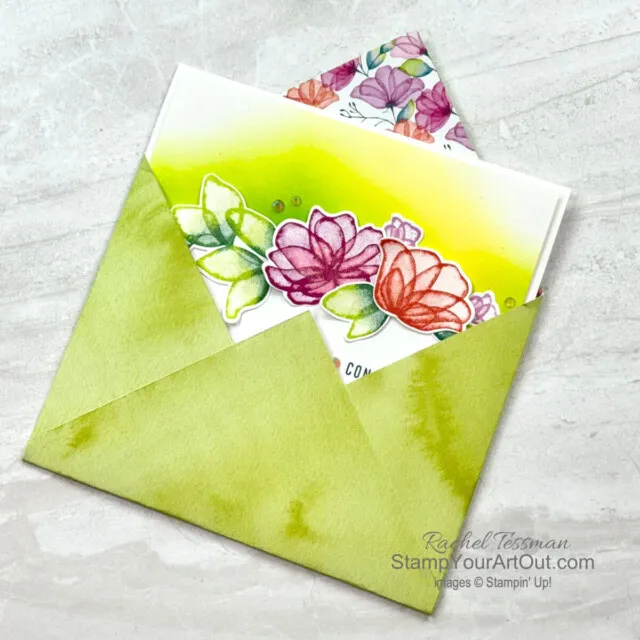 Translucent Floral: Blending Inks & DIY Envelope - Stamp Your Art Out!
