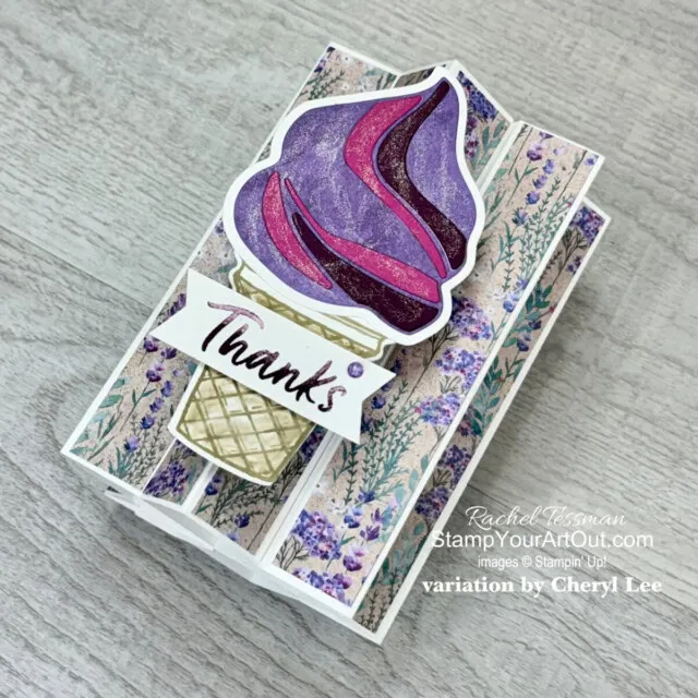 Star Column Cards With Perennial Lavender & Ice Cream Swirl - Stamp ...