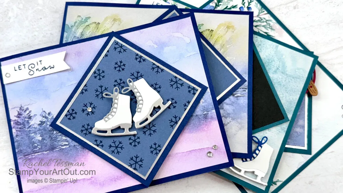 Sophisticated Sled Diamond Outside-In Cards - Stamp Your Art Out!