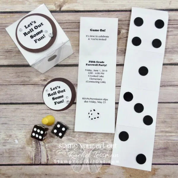 3-D Dice Party Invitations - Stamp Your Art Out!