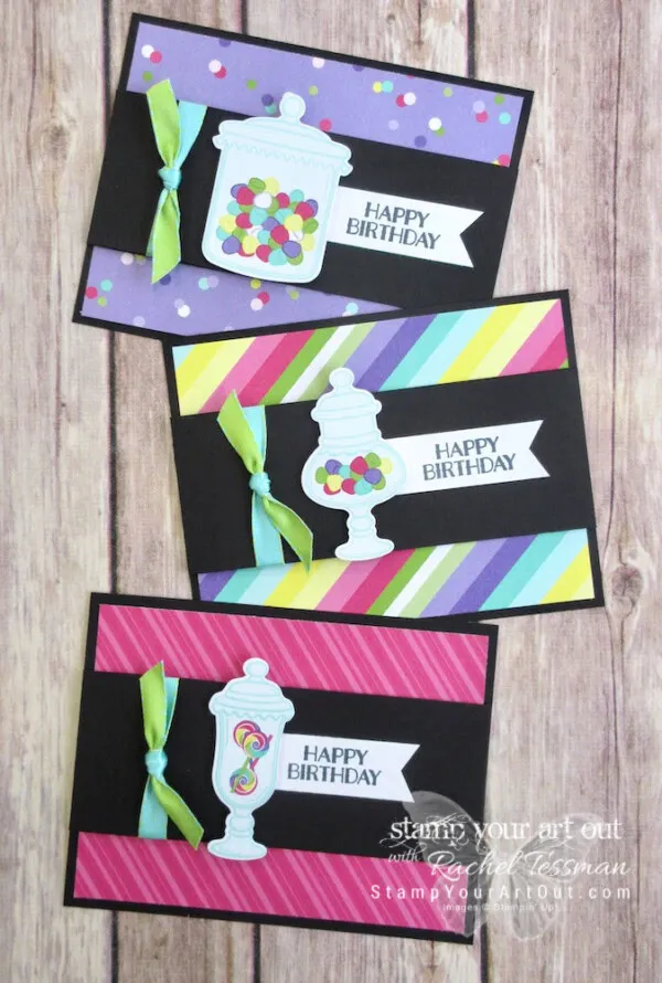Sweet Celebration Strip Fold Card - Stamp Your Art Out!