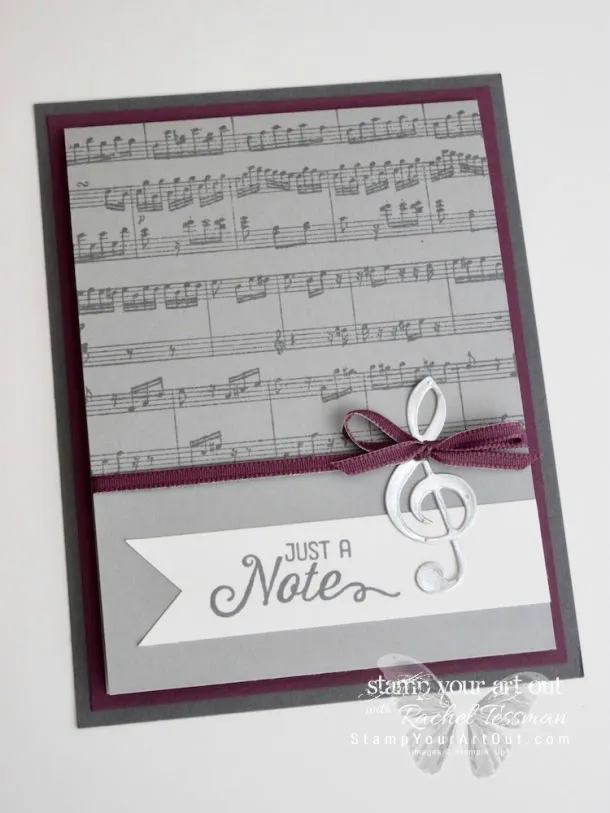 Music Themed "Just a Note" Cards - Stamp Your Art Out!