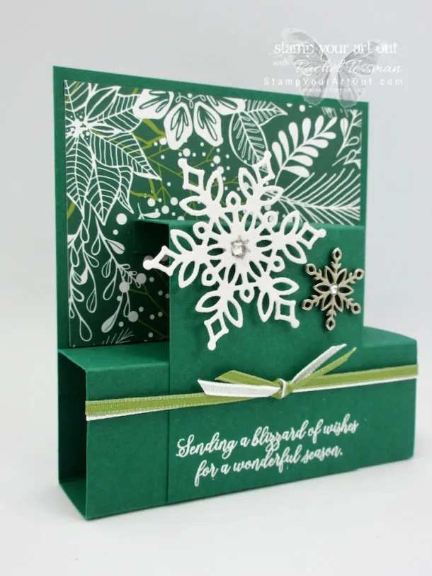 Snowflake Showcase Step Panel Card - Stamp Your Art Out!