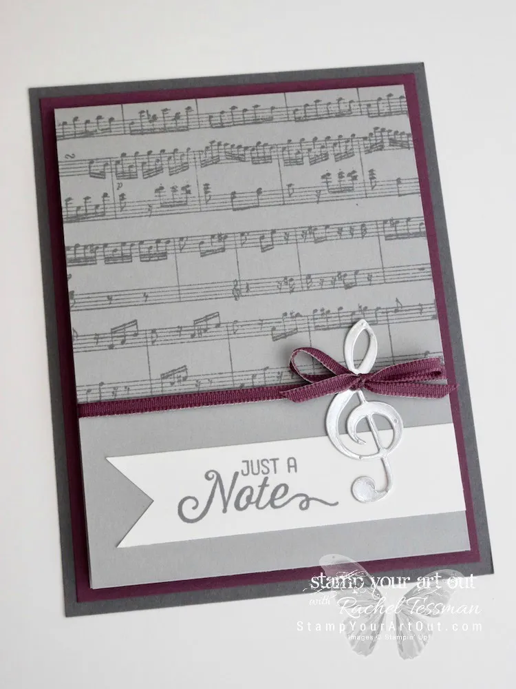 Music Themed "Just a Note" Cards - Stamp Your Art Out!