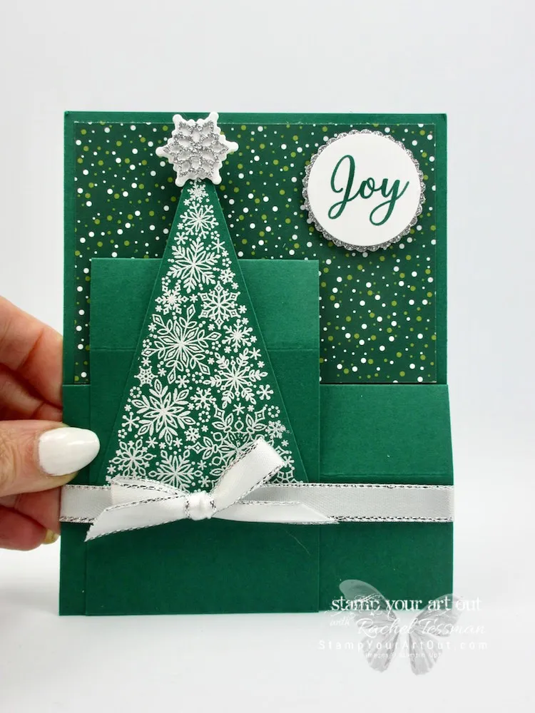 Snowflake Showcase Step Panel Card - Stamp Your Art Out!