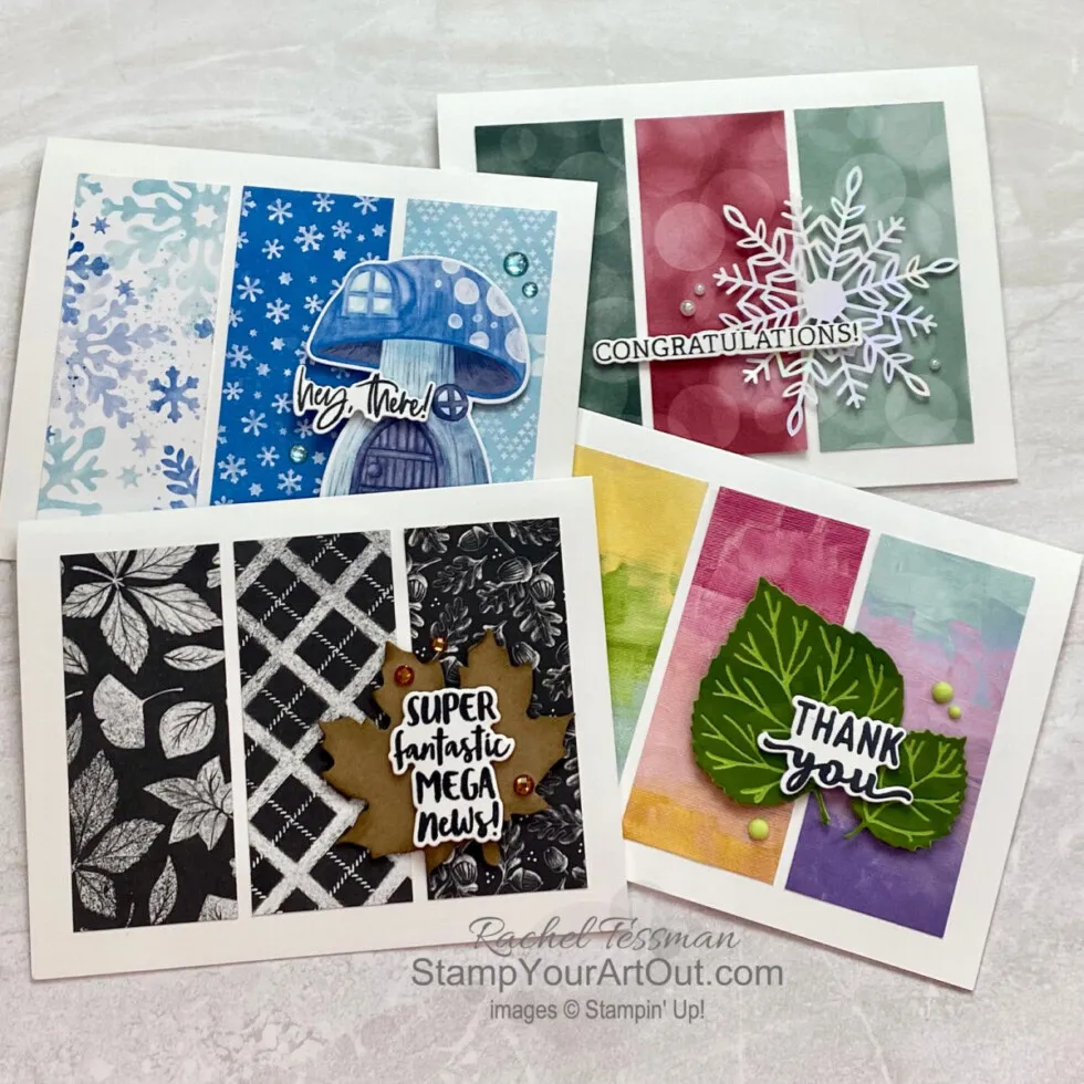 Three More Tri-panel Cards - Stamp Your Art Out!
