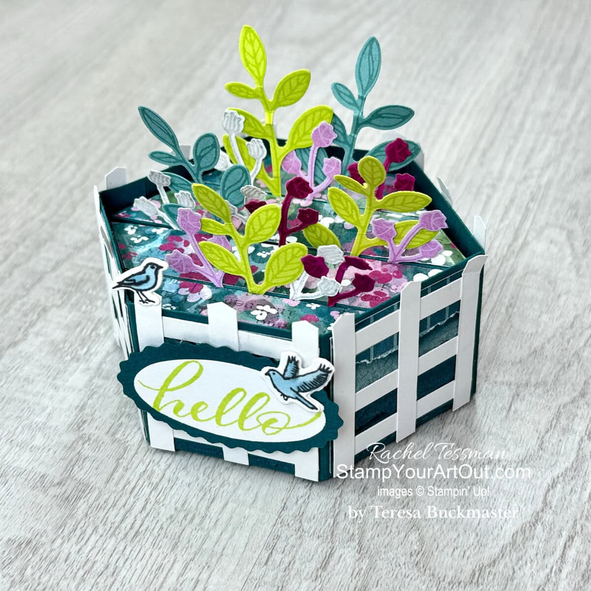 Layering Leaves Hexagon Platform Pop-Up - Stamp Your Art Out!